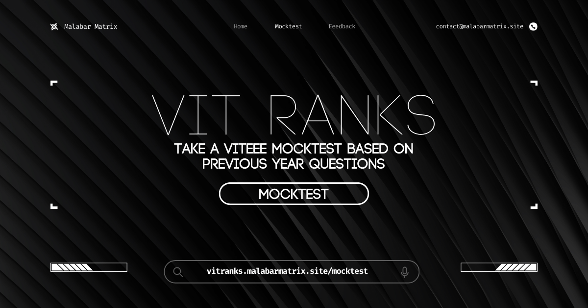 Free VITEEE Mock Test 2026 - No Signup Required | VIT RANKS